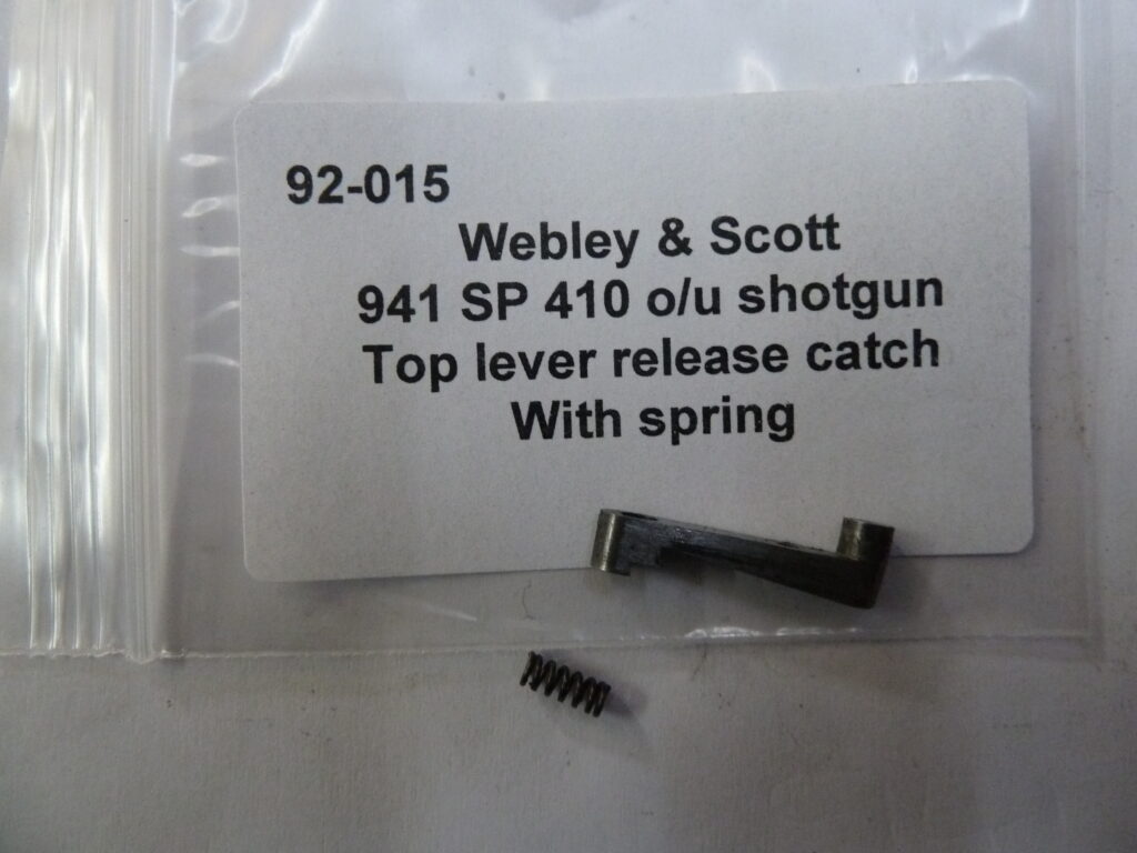 Webley & Scott 941 SP shotgun top lever release catch - Southerton Guns